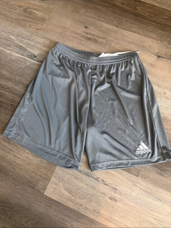 adidas | Shorts | Adidas Gray Athletic Shorts With White Drawstring And ...